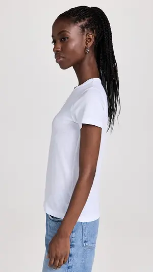 Jenni Kayne Cotton Slim Tee - White