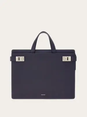 FERRAGAMO Ferragamo Briefcase With Hug Buckle Blue