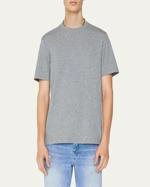 FRAME Duo Fold Short Sleeve Tee - Heather Grey