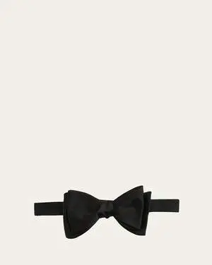 Ralph Lauren Purple Label Solid Bow Tie - Black