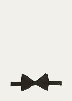 Zegna ZEGNA Pre-Tied Bow Tie Blk Sld