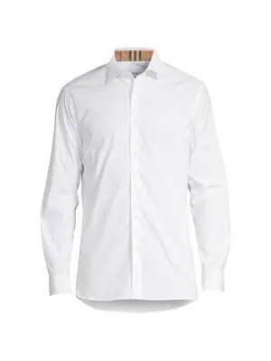 Burberry Men's Sherfield Button-Front Shirt - White  - White