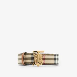 Burberry Check Belt - Archive Beige/light Gold