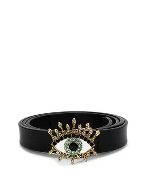 Kurt Geiger Reversible Evil Eye Belt - Noir