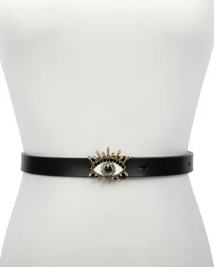 Kurt Geiger Reversible Evil Eye Belt - Noir