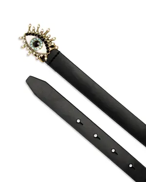 Kurt Geiger Reversible Evil Eye Belt - Noir