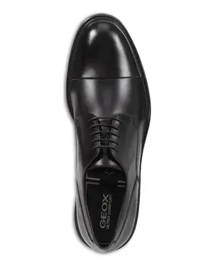 Geox Walk Pleasure Lace Up Cap Toe Dress Shoes