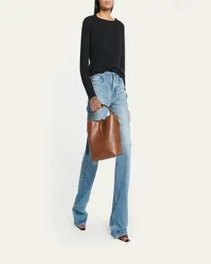 Saint Laurent Le 37 Bucket Bag - Dark Cork