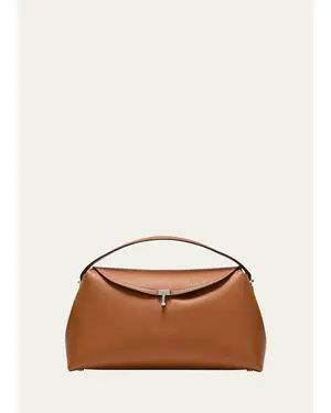 TOTEME Toteme T-Lock Top Handle Bag In Pebble Grain Leather