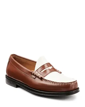 G.H.BASS G.h.bass Larson Weejun Loafers Cognac/white