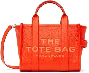 Marc Jacobs Marc Jacobs Orange 'The Leather Small' Tote 846 Electric Orange