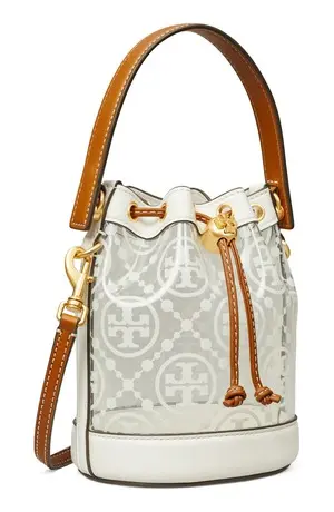 Tory Burch Mini T Monogram Bucket Bag