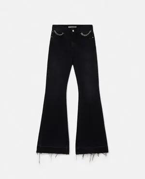 Stella McCartney Falabella Flared Leg Jeans - Black