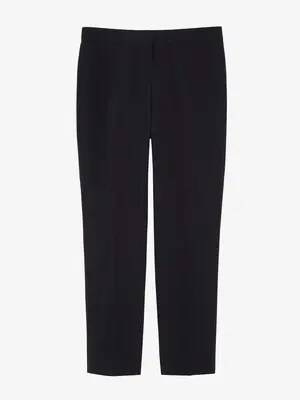 Alexander McQueen Leaf Crepe Cigarette Trousers - Black