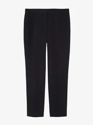 Alexander McQueen Leaf Crepe Cigarette Trousers - Black