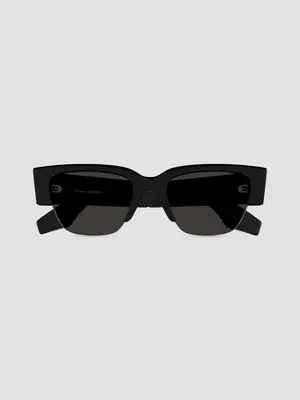 Alexander McQueen Graffiti 54mm Mirrored Acetate Sunglasses - Light Blue