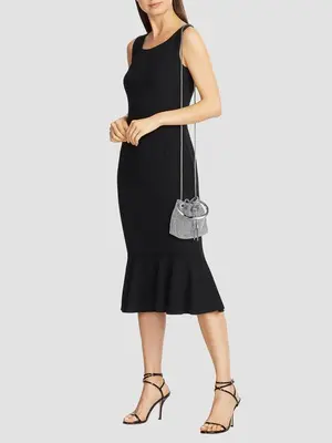 JIMMY CHOO Bon Bon Crystal Mesh Bucket Bag - Silver