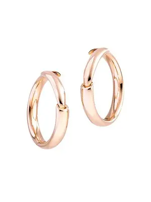 Vhernier Calla The One 18k Hoop Earrings - Rose Gold