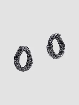 Vhernier Calla The One Rhodium-plated, 18k White Gold & 3.55 Tcw Diamond Hoop - Black