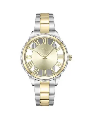 KENNETH COLE Women's Transparency Two-Tone Stainless Steel Bracelet Watch/36MM - Steel - Steel