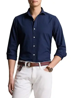 Polo Ralph Lauren Cotton Button-front Shirt Newport Navy