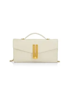 DEMELLIER The Small Hudson Suede Top-handle Bag Off White