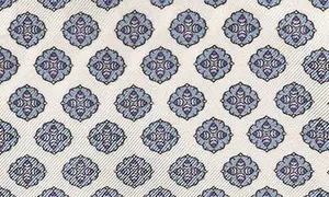 Eton Medallion Print Silk Pocket Square