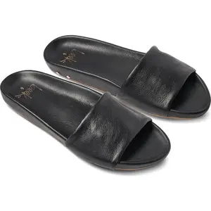 Beek Gallito Leather Slide Sandal - Black