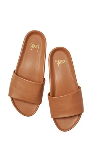 Beek Gallito Leather Slide Sandal - Tan