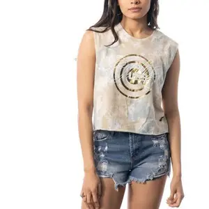 THE WILD COLLECTIVE Chicago Cubs Washed Muscle Tank Top