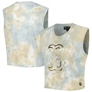 THE WILD COLLECTIVE Boston Red Sox Washed Muscle Tank Top - White