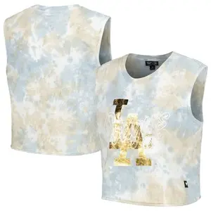 THE WILD COLLECTIVE Los Angeles Dodgers Washed Muscle Tank Top - White