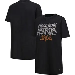 THE WILD COLLECTIVE Houston Astros T-shirt Dress - Black