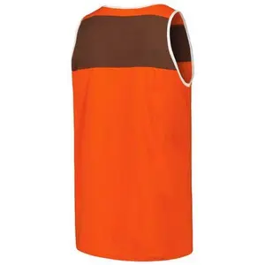 Mitchell & Ness Brown Cleveland Browns Heritage Colorblock Tank Top