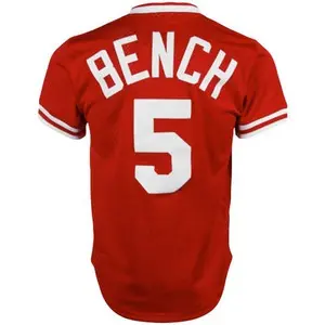 Mitchell & Ness Johnny Bench Cincinnati Reds Cooperstown Collection Mesh Batting Practice Jersey