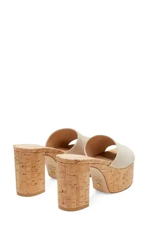 STUART WEITZMAN Squarehigh Platform 95 Slide Sandal