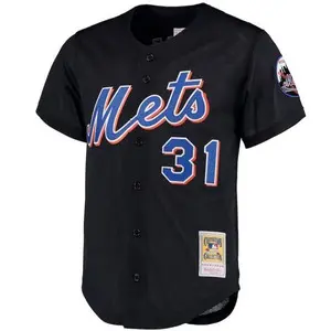 Mitchell & Ness Mike Piazza New York Mets Cooperstown Collection Mesh Button-up Jersey