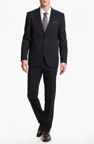 Sand Trim Fit Wool Blend Suit