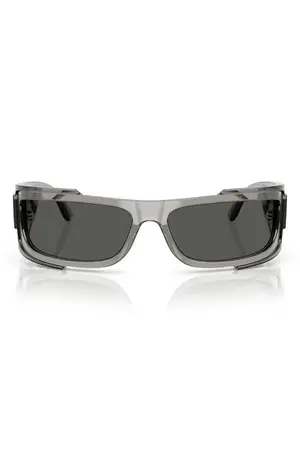Versace Versace 67mm Rectangular Sunglasses Grey