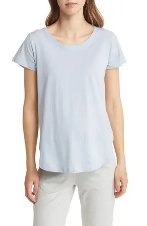 ANGEL MATERNITY Short Sleeve Cotton T-shirt - Grey