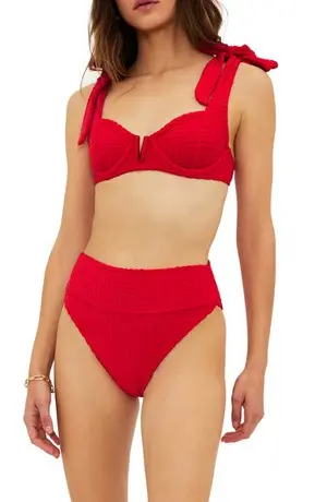 Beach Riot Beach Riot Blair Underwire Bikini Top Red Terry