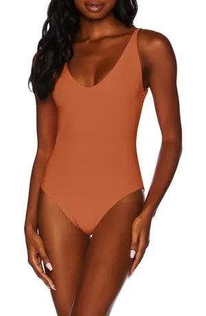 Beach Riot Reese Rib One-piece Swimsuit - Carmel