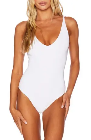 Beach Riot Reese Rib One-piece Swimsuit - White