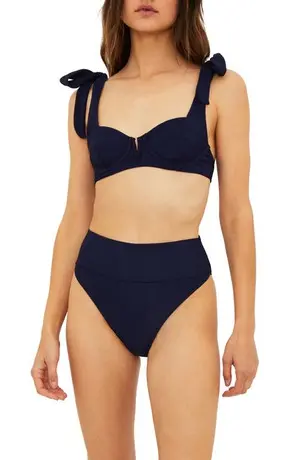 Beach Riot Beach Riot Highway High Waist Bikini Bottom Navy