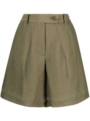Helmut Lang Pleated Semi-sheer Shorts