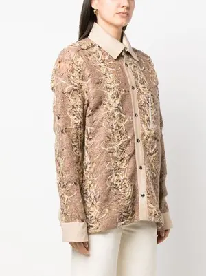 VITELLI Distressed-effect Long-sleeve Shirt