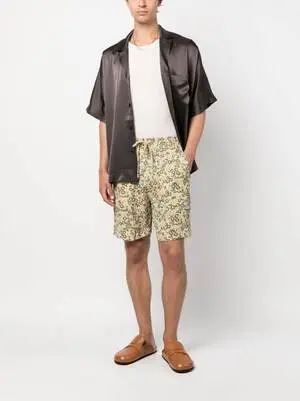 Nanushka Ditsy Floral-print Shorts - Yellow