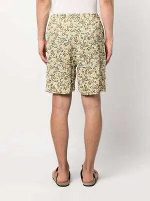 Nanushka Ditsy Floral-print Shorts - Yellow