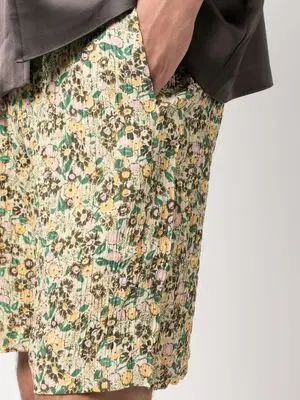 Nanushka Ditsy Floral-print Shorts - Yellow