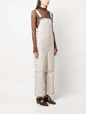 WEINSANTO Convertible Studded Wide-leg Overalls